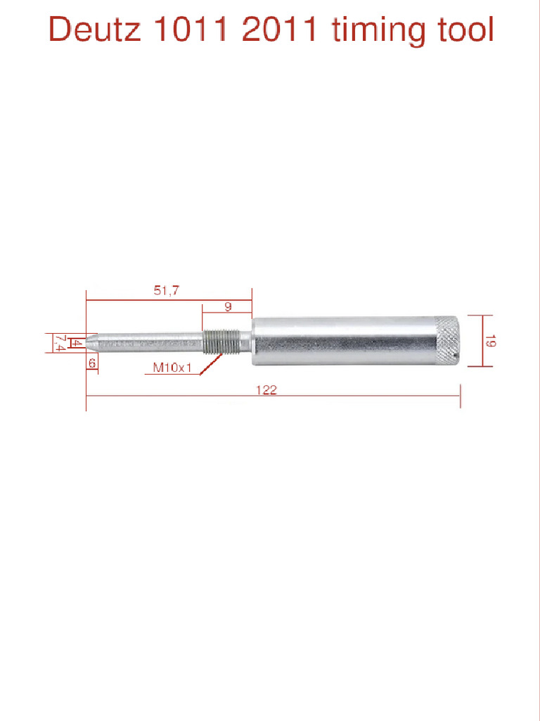 Deutz 1011 2011 Timing Tool Sizes | PDF