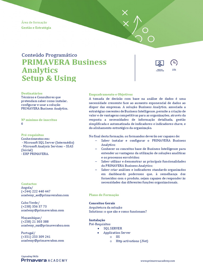 EPG021 Business Analytics Setup&Using VC | PDF | Inteligência empresarial | Microsoft SQL Server