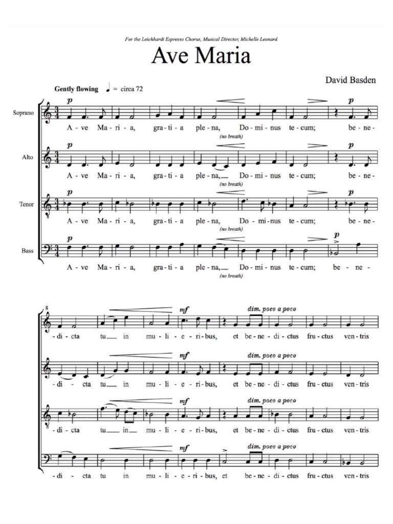 Ave Maria - David Basden | PDF