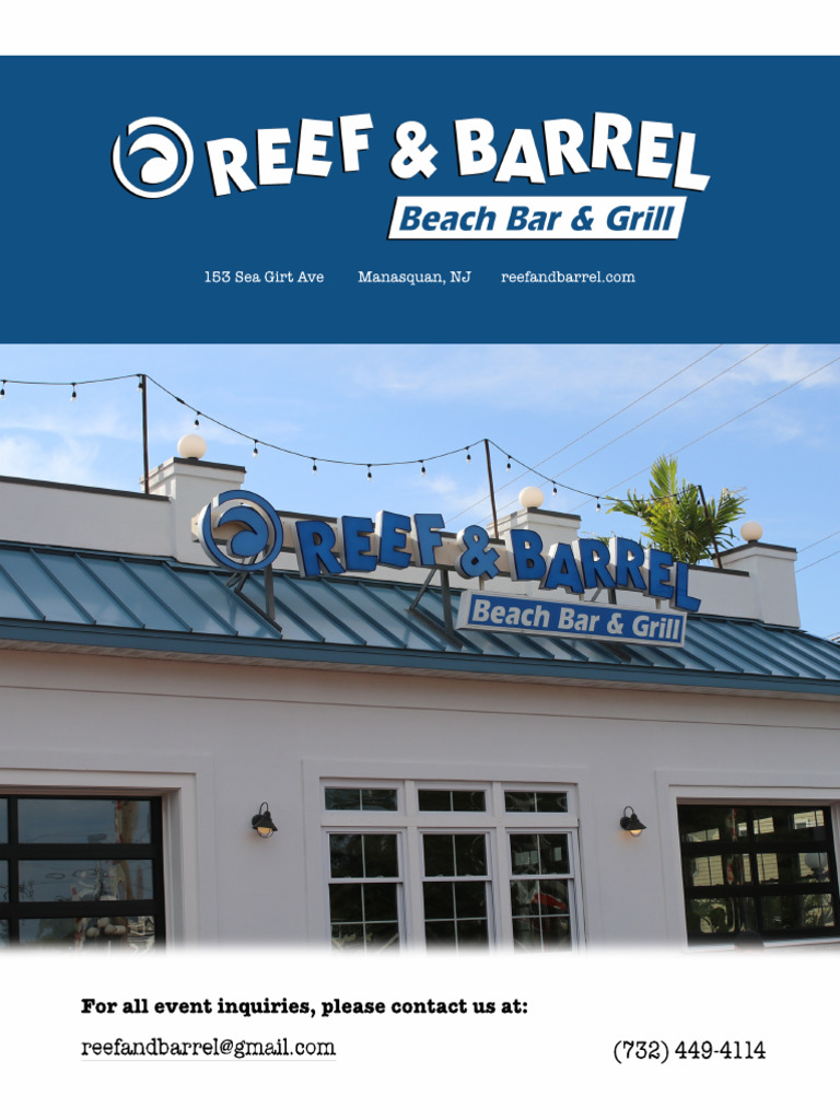 Reef & Barrel Events Packages 2024 | PDF