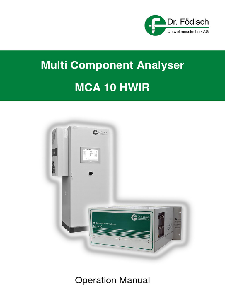 Multi Component Analyser MCA 10 HWIR | PDF | Fuse (Electrical ...