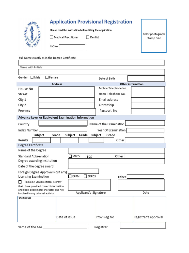 APPlication Provisional Registration | PDF | Identity Document | Government And Personhood
