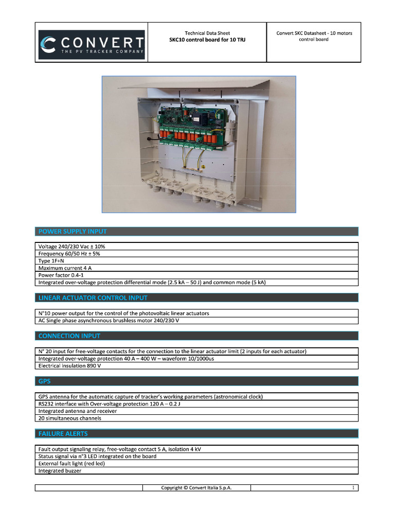 Control Board Datasheet - Convert SKC Datasheet - 10 Motors Control ...