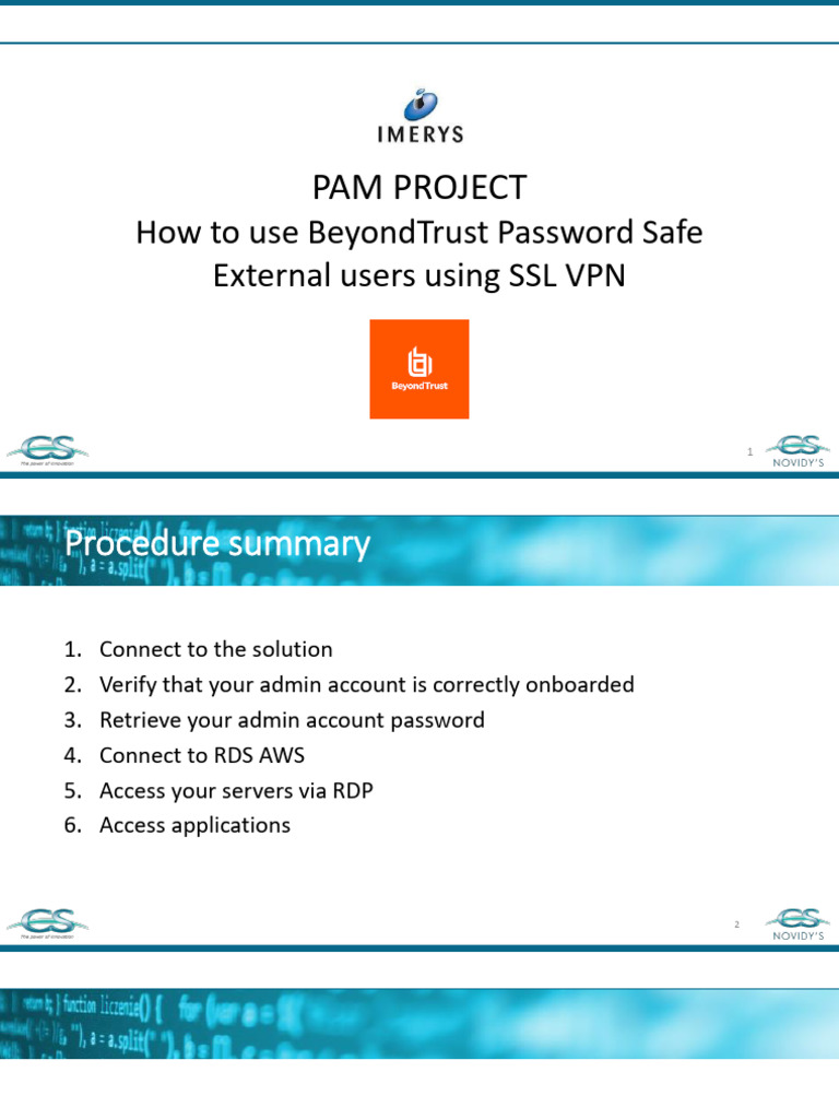 How To Use BeyondTrust PasswordSafe SSL VPN | PDF | Remote Desktop Services | Superuser