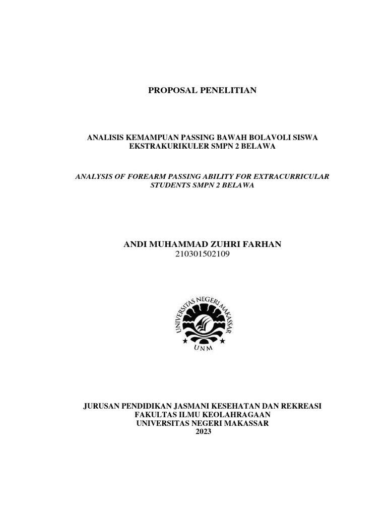 Proposal Penelitian Andi Muh Zuhri Farhan | PDF