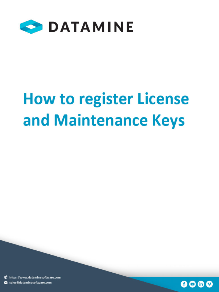 How to Register Keys - License Manager | PDF