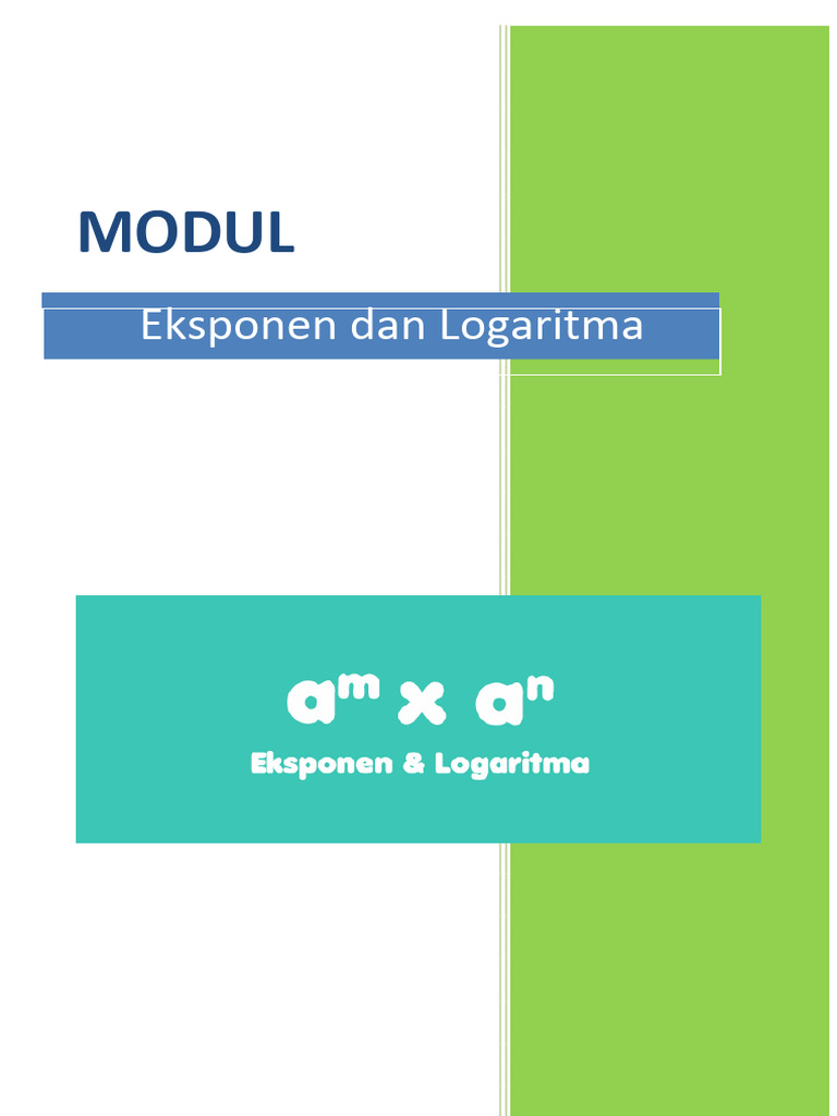1 - Modul - Eksponen Dan Logaritma | PDF | Karier & Perkembangan | Komputer