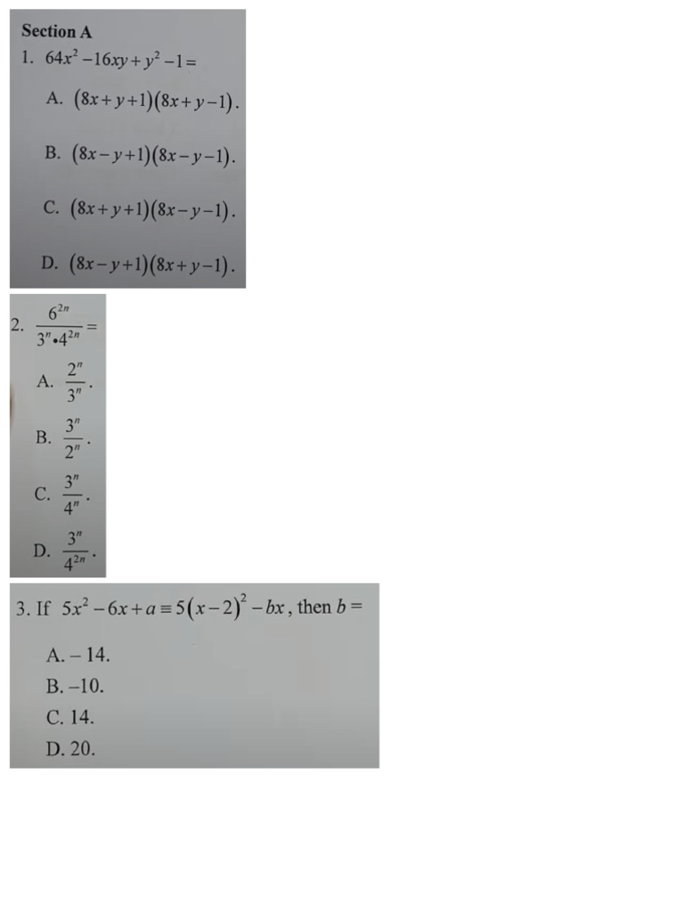 2024 DSE Mock MC | PDF