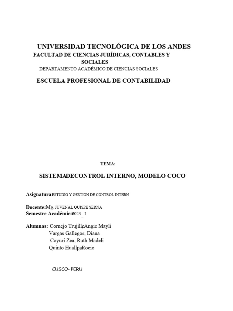 MODELO COCO | PDF | Evaluación | Ingeniería de confiabilidad