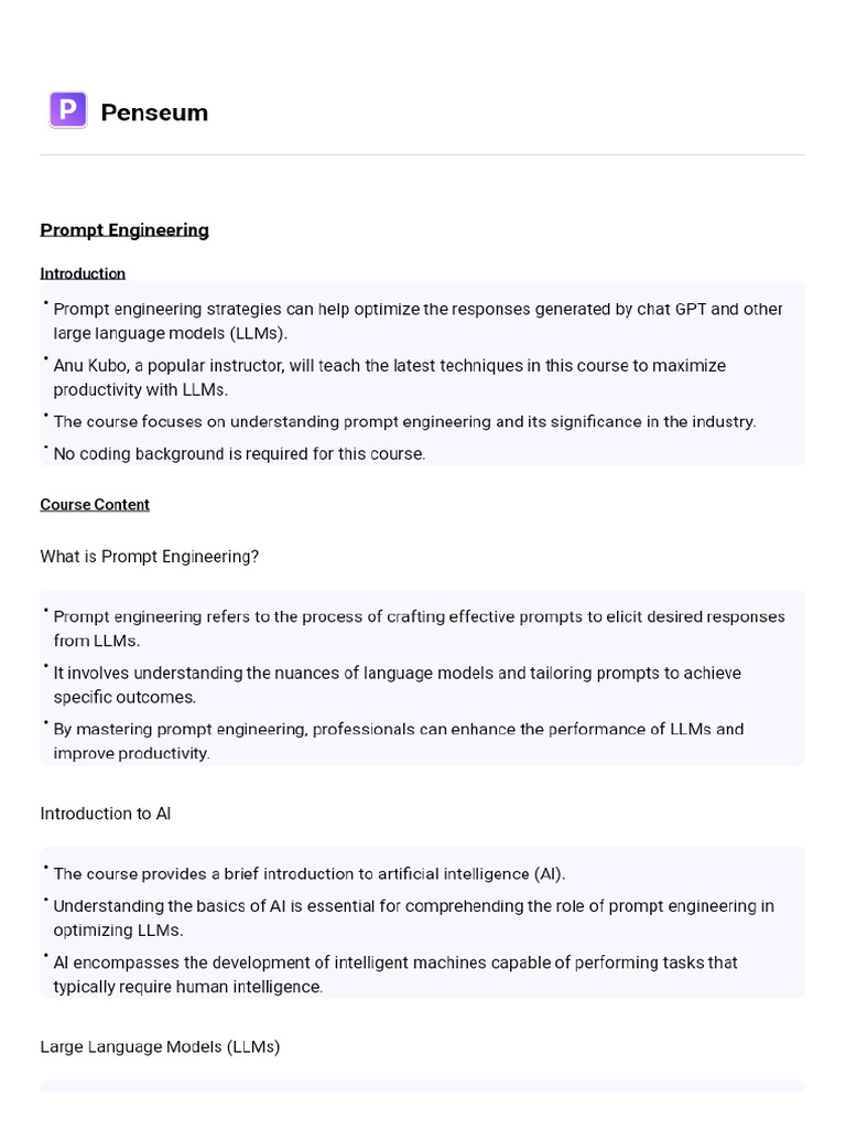 Mastering Prompt Engineering For LLMs | PDF Mastering Prompt Engineering For LLMs | PDF