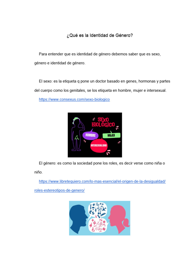 La identidad de genero 2 | PDF | Estudios LGBTQIA+ | Transgénero