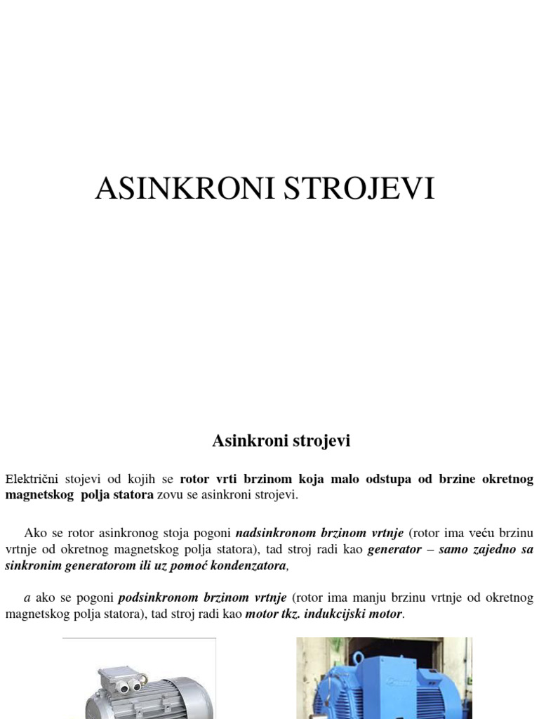 Asinkroni Strojevi | PDF
