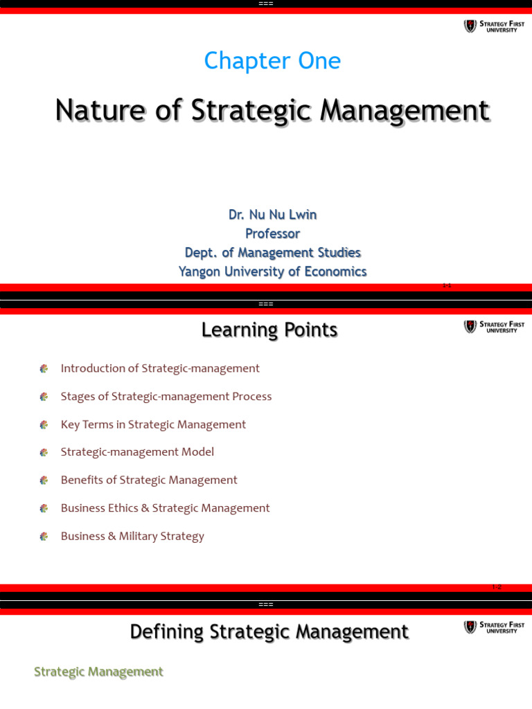 CH 1 Nature of Strategic Management | PDF | Strategic Management ...