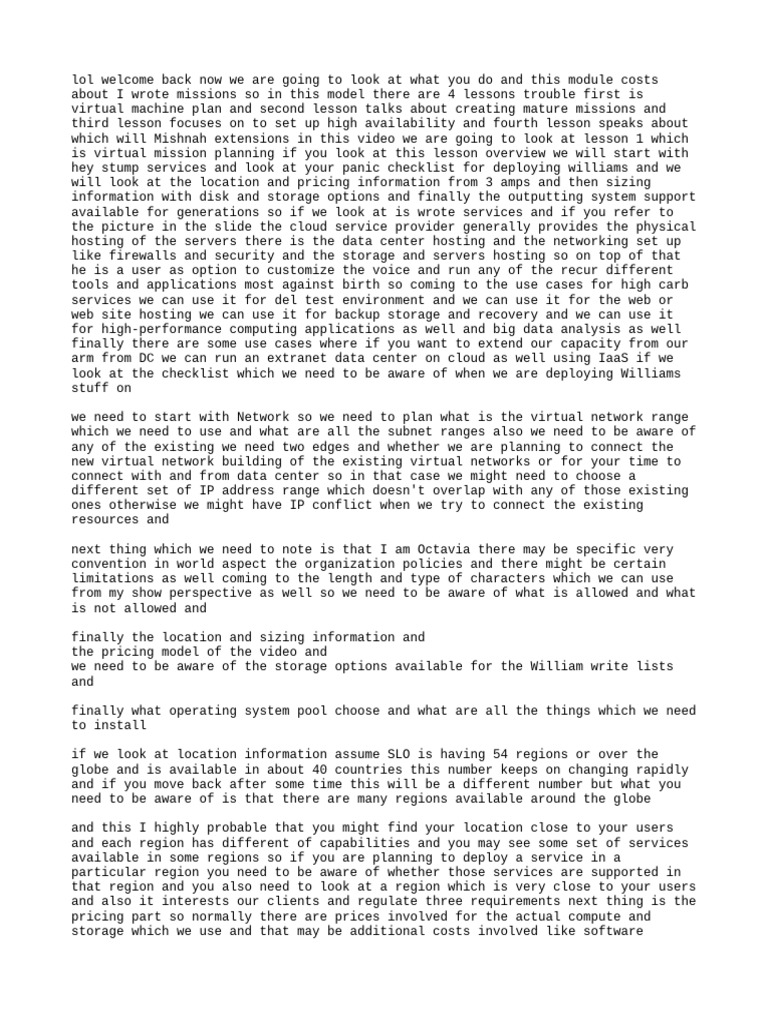 (English (Auto-Generated) ) 05. Module 2 - Lesson 1 - Azure Virtual Machines - Virtual Machine ...