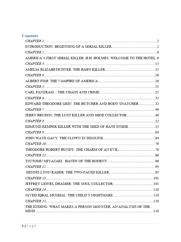 The Demon Among Us Anaylsis of A Criminal Mind Three Chapters | PDF ...