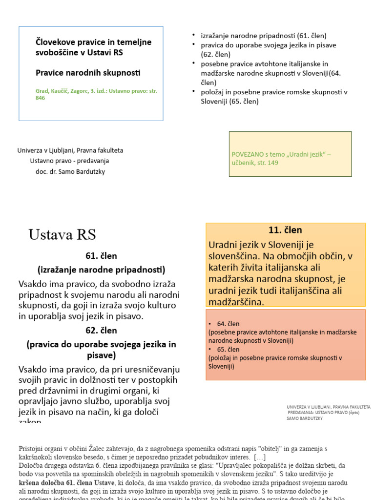 Predavanje Cpts - Pravice Narodnih Skupnosti 2020-2021 | PDF