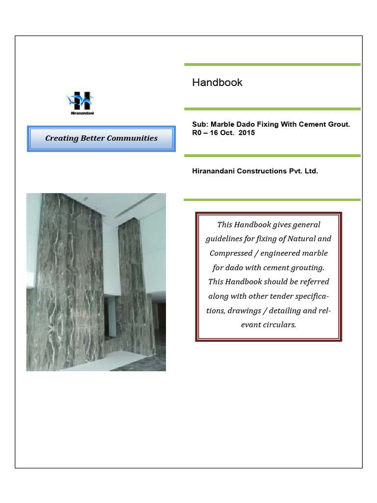 Marble cladding with cement grouting 16Oct 15 (2) | PDF | Screw | Wall