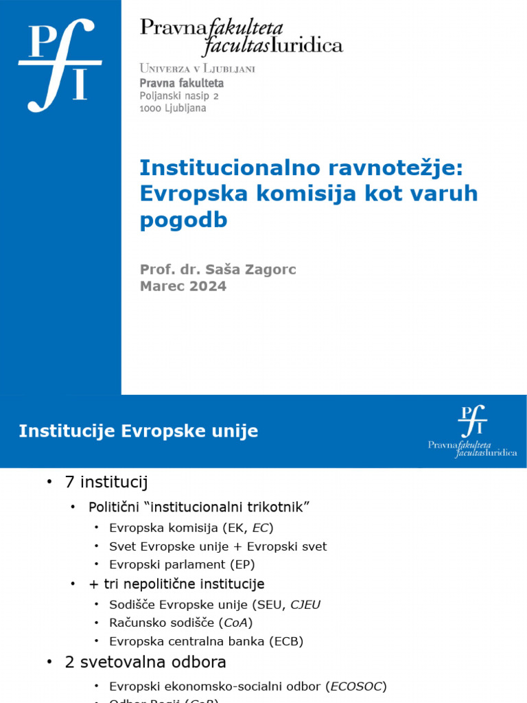 EUP - 05 - Institucionalno Ravnovesje in Evropska Komisija-2 | PDF