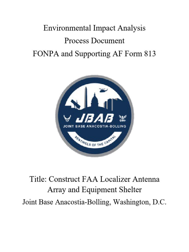 JBAB FAA Localizer Antenna | PDF | Waste | National Environmental Policy Act