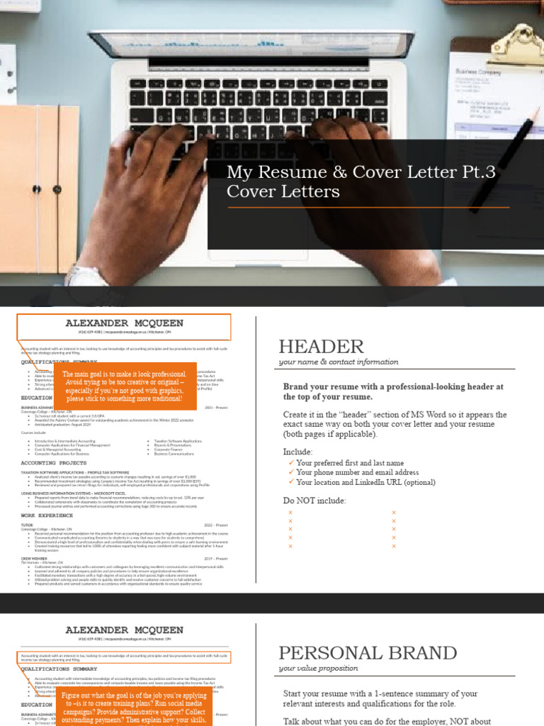 Week 10 - Cover Letters | PDF | Résumé