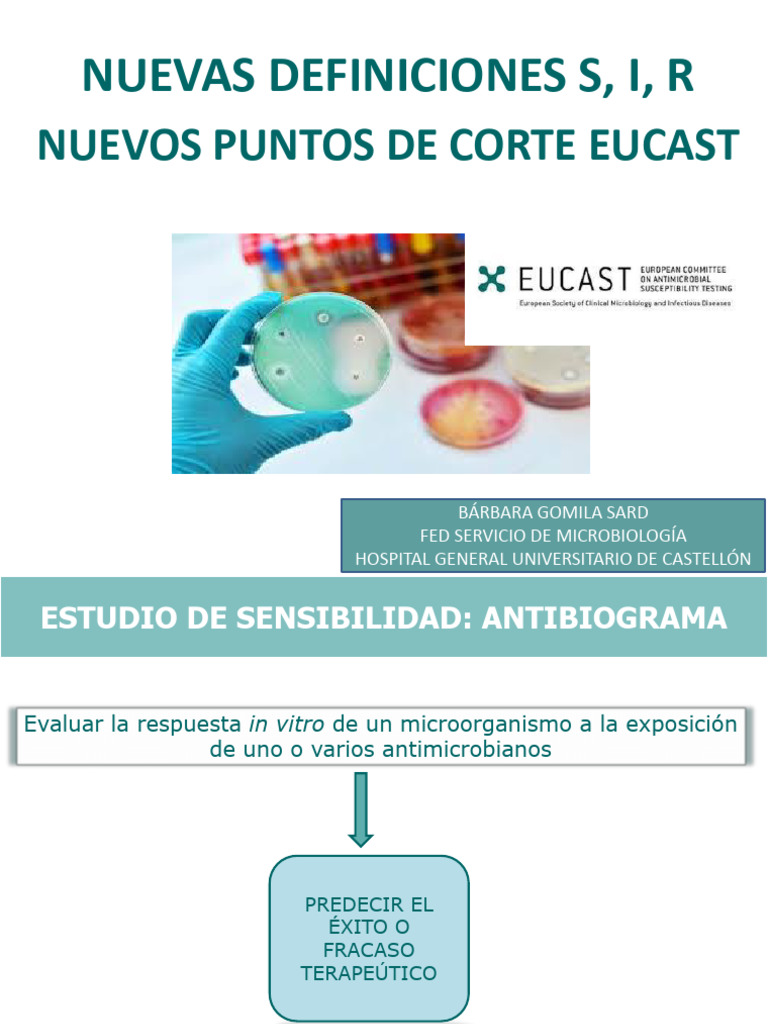Charla Nuevas Definiciones Eucast | PDF | Antimicrobiano | Microbiología