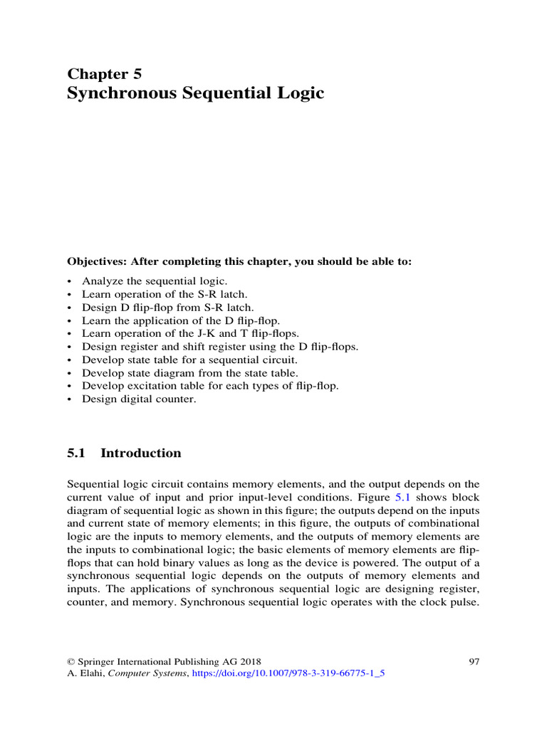 Synchronous Sequential Logic Pdf Logic Gate Computer Architecture 