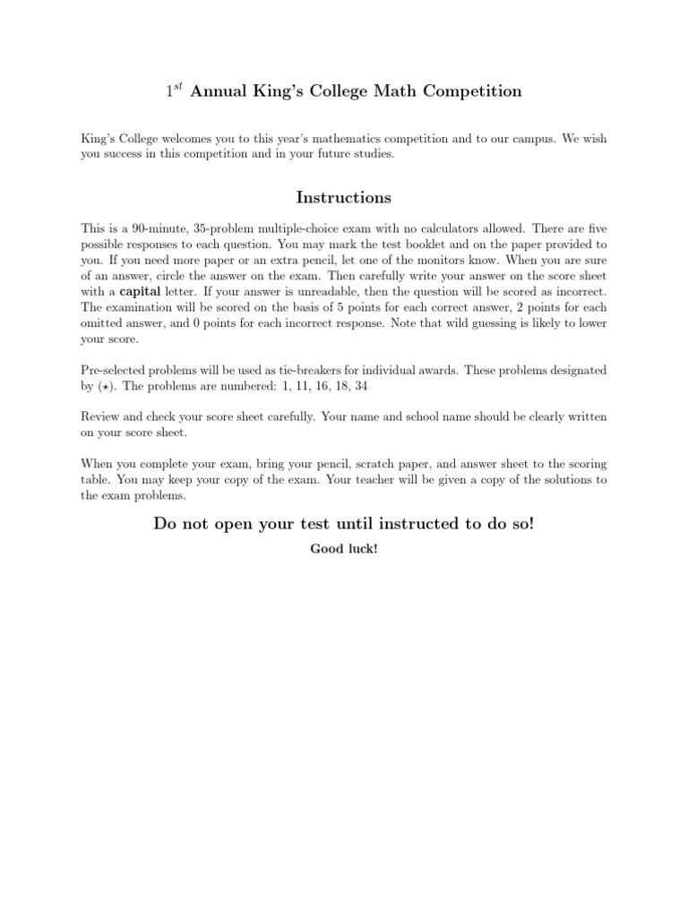 Multiple Choice Final | PDF | Multiple Choice | Mathematics