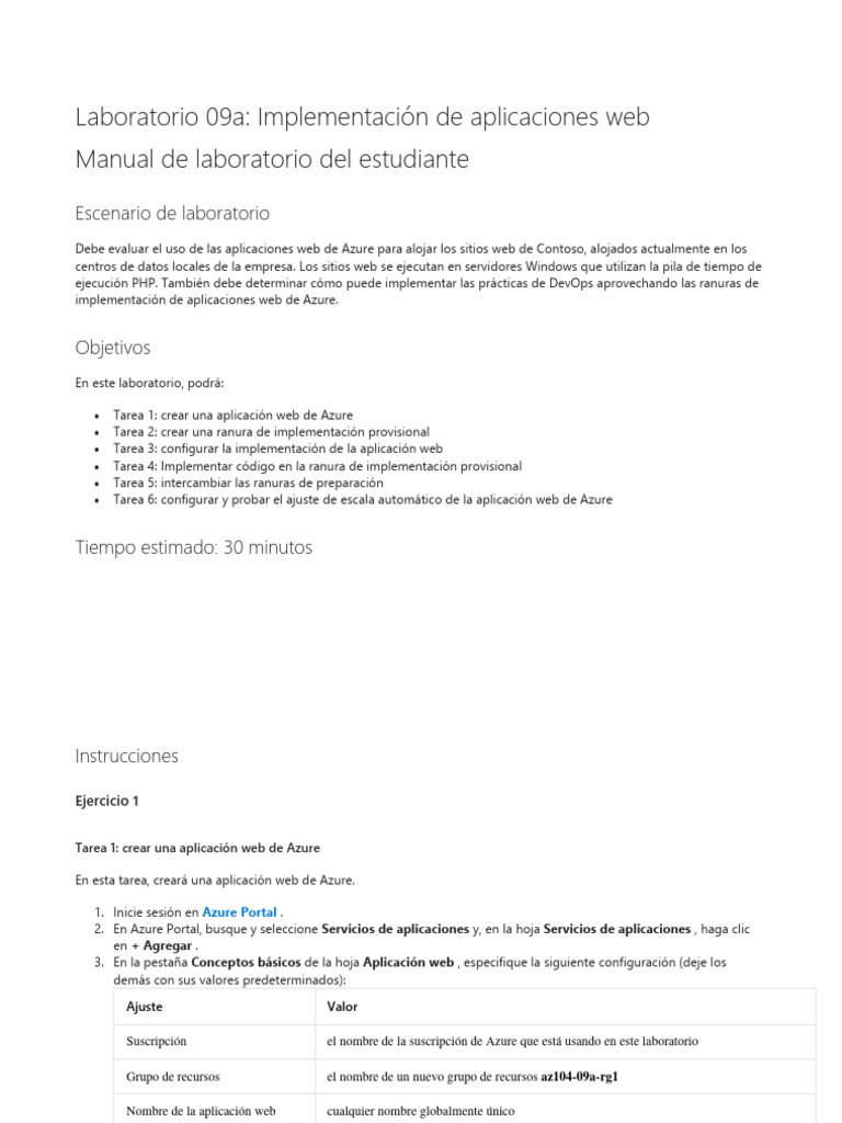 Laboratorio 09a: Implementación de Aplicaciones Web Manual de Laboratorio Del Estudiante | PDF ...