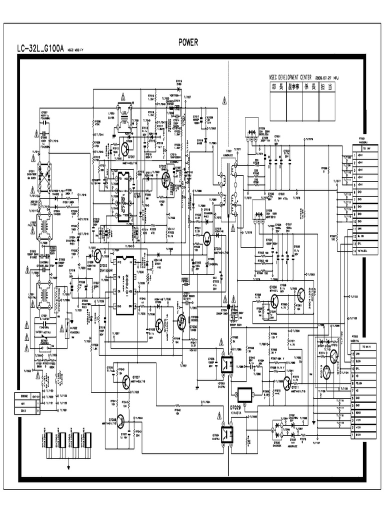 Sharp LC-32LG100A PSU Schematic | PDF
