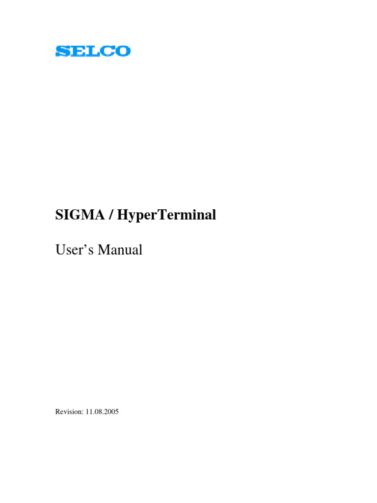 SIGMA-Hyper-Terminal | PDF | Microsoft Windows | Window (Computing)