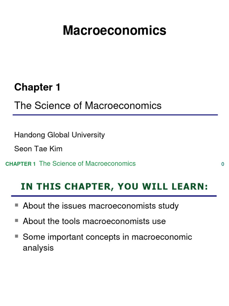 Lecture Slides Chap01-1 | PDF | Cost Of Living | Macroeconomics