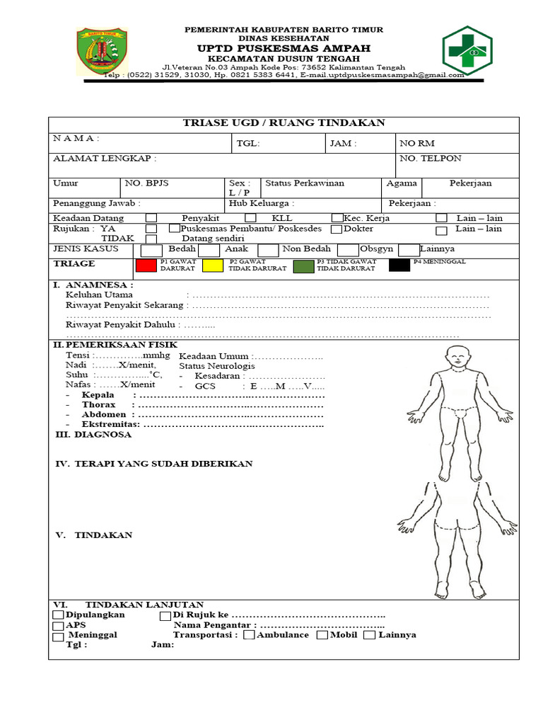 Soap Rekam Medis Igd Tindakan | PDF