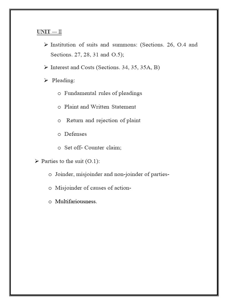 Cpc - Unit - II Notes | PDF