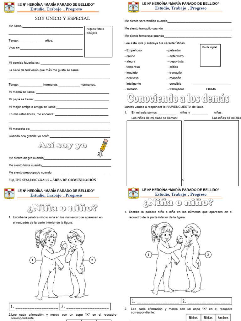 Fichas P.S Me Identifico | PDF