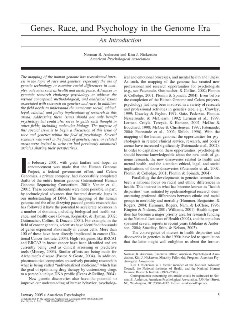 Amp 6015 | PDF | Race (Human Categorization) | Psychology