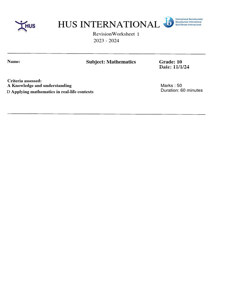 Revision Ws 1 Jan 2024 G 10 Pdf Area Circle