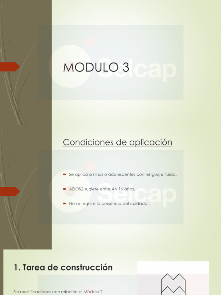 DIAPOSITIVAS ADOS-2 Módulo 3 | PDF