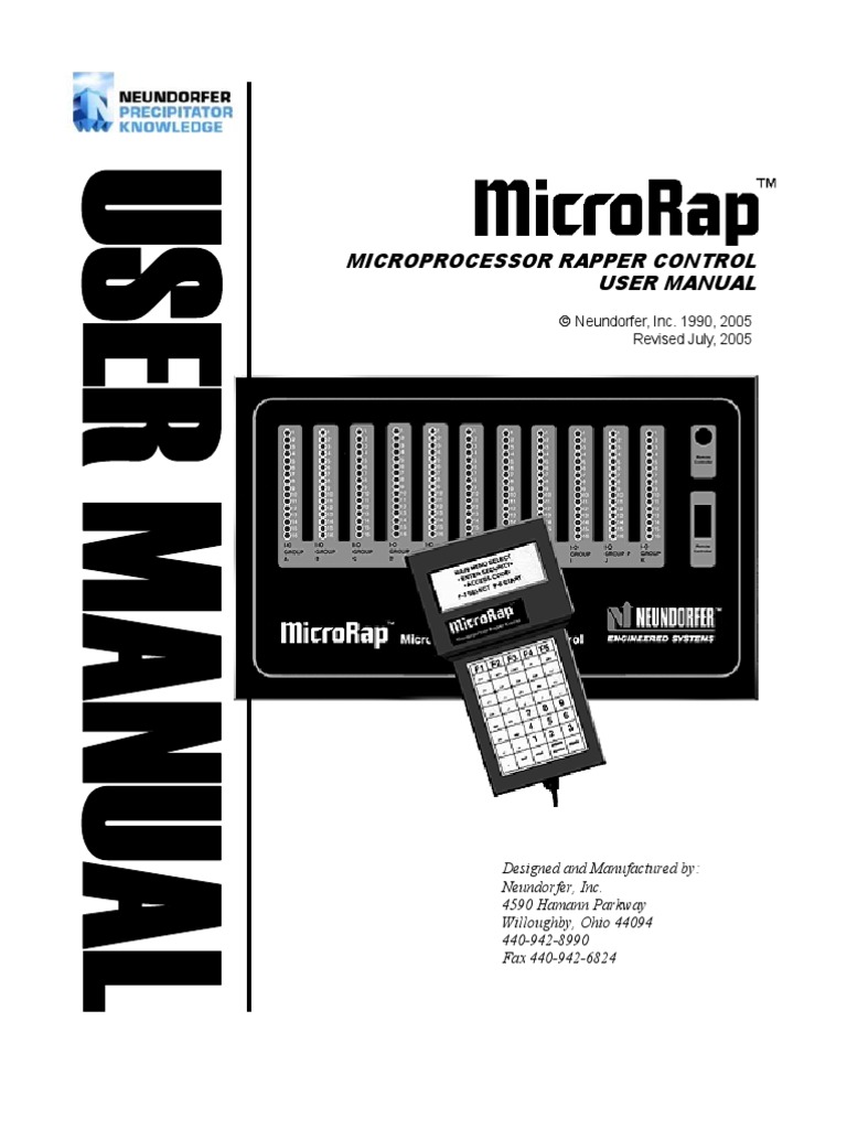 Microprocessor Rapper Control User Manual: Neundorfer, Inc. 1990, 2005 ...