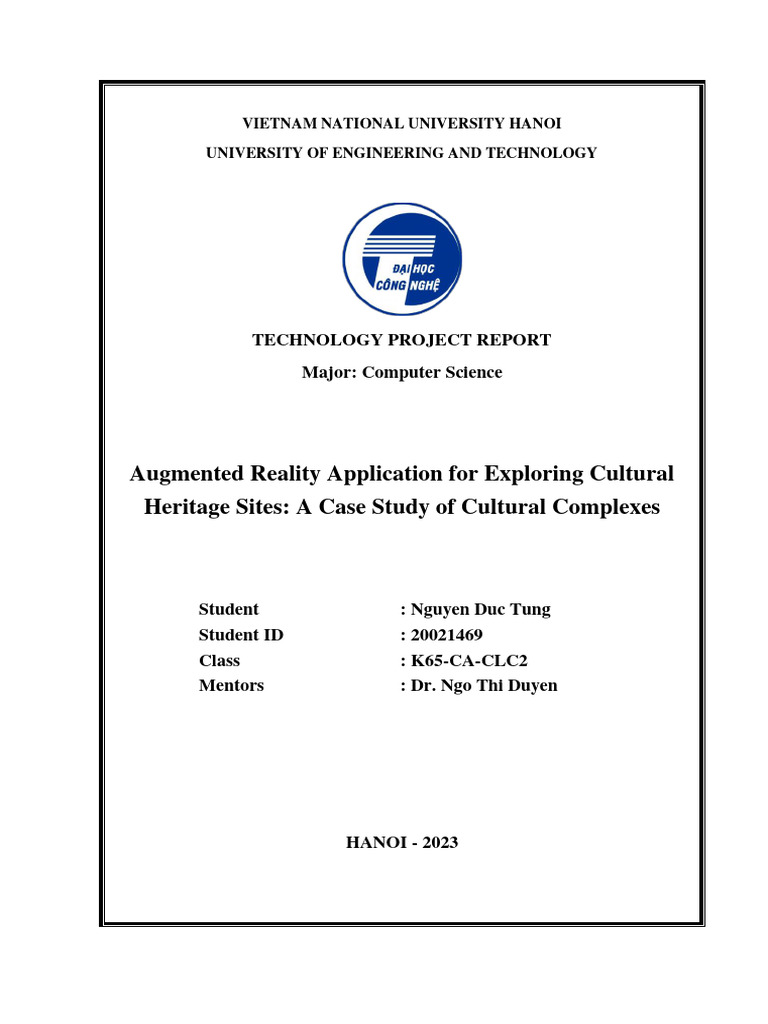 Technology Project Report | PDF | Augmented Reality | Ios