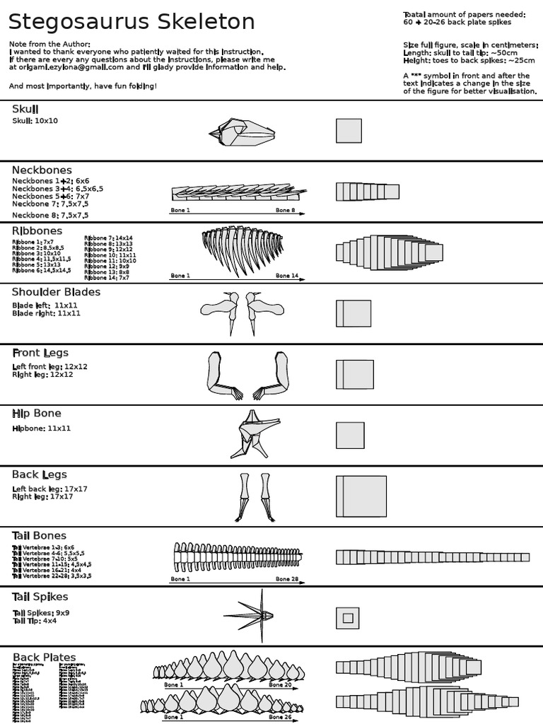Stegosaurus Instructions | PDF | Paleontology
