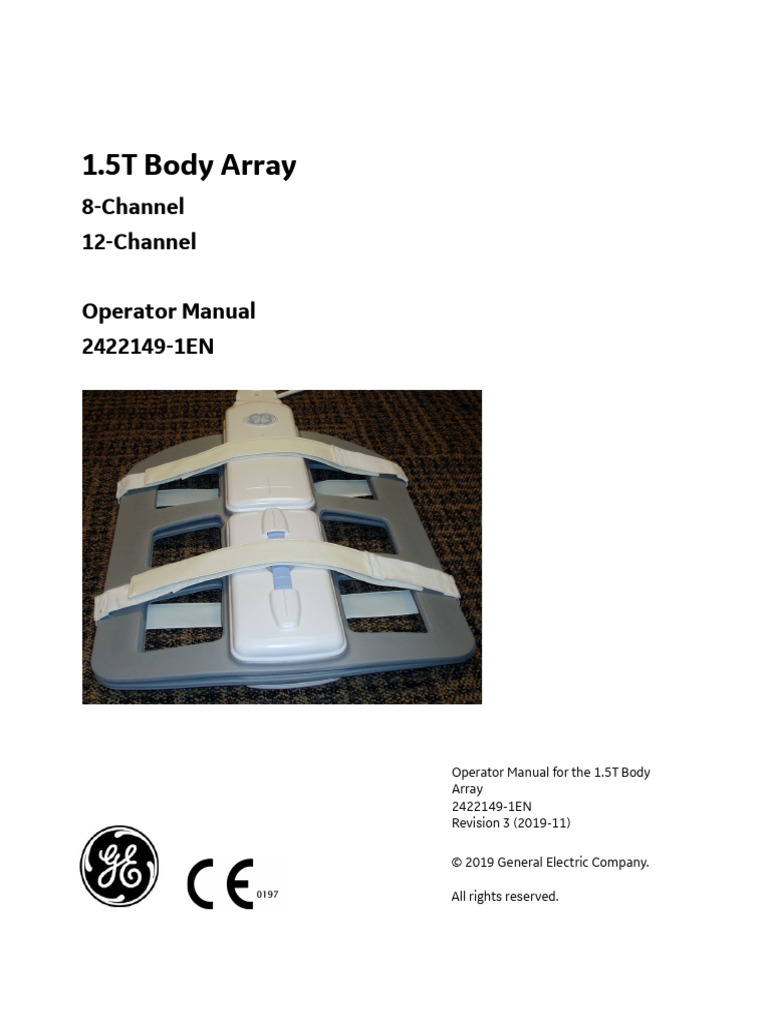 GE - 1.5T Body Array Manual | PDF | Magnetic Resonance Imaging | Inductor