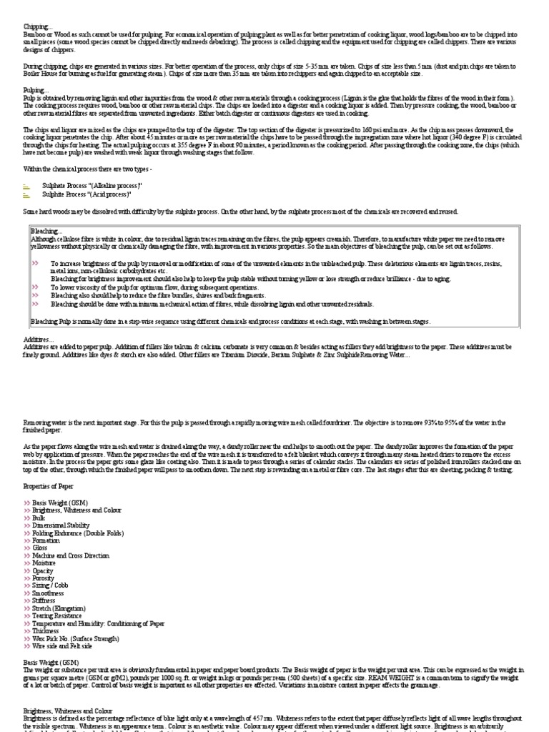 Chipping | PDF | Pulp (Paper) | Paper