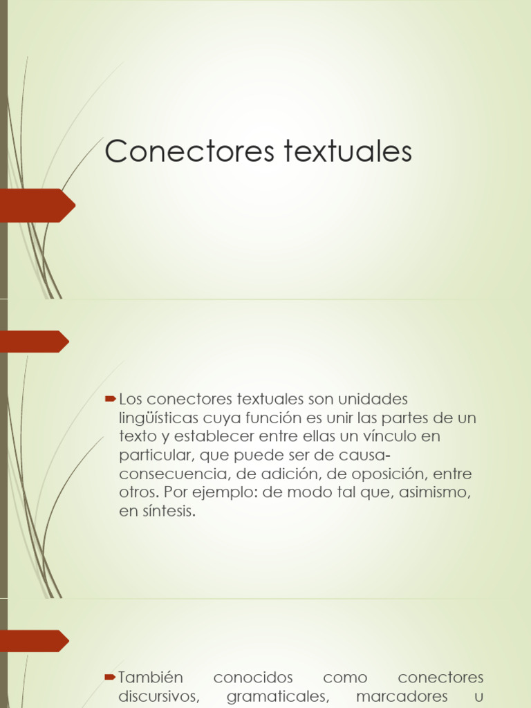 Conectores textuales | PDF