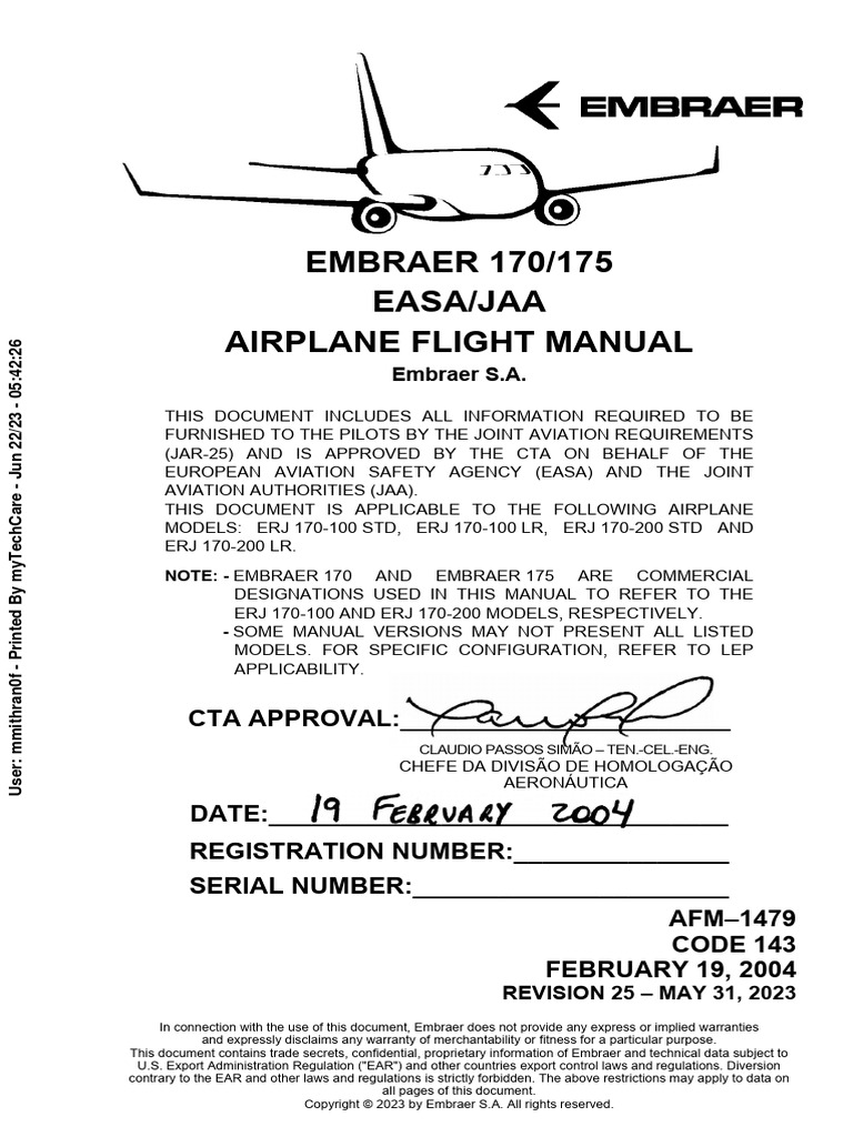 Afm 1479 143 Rev25 Full - 1687412546548 | PDF | Implied Warranty | Aircraft