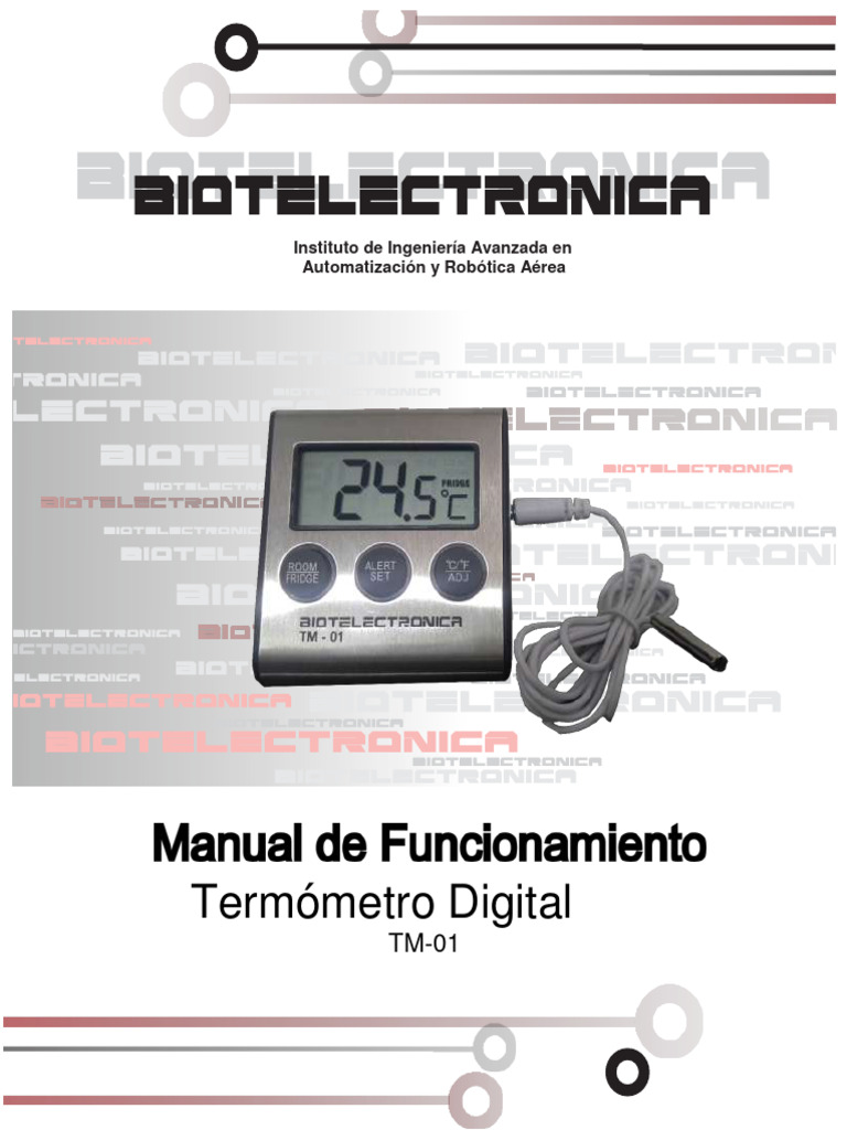 Manual Termometro Biotelectronica Modelo TM-01.pdf | PDF | Calibración