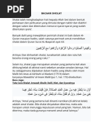 Bacaan Sholat Muhammadiyah Lengkap | PDF