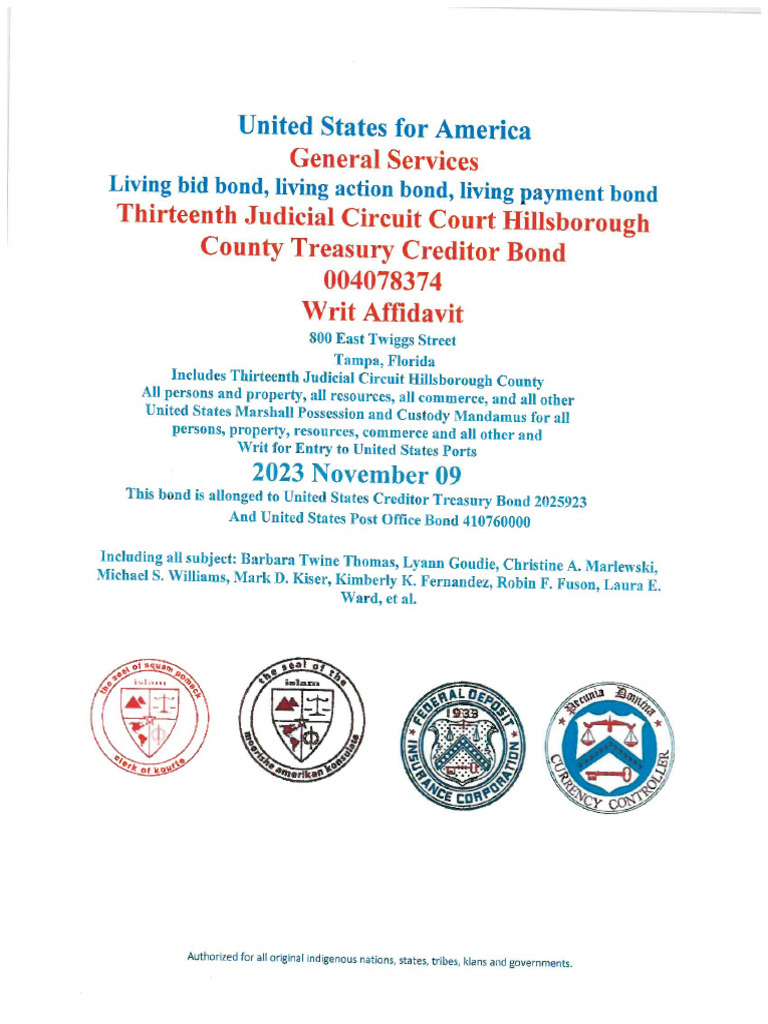 Bond Thirteenth Judicial Hillsborough | PDF