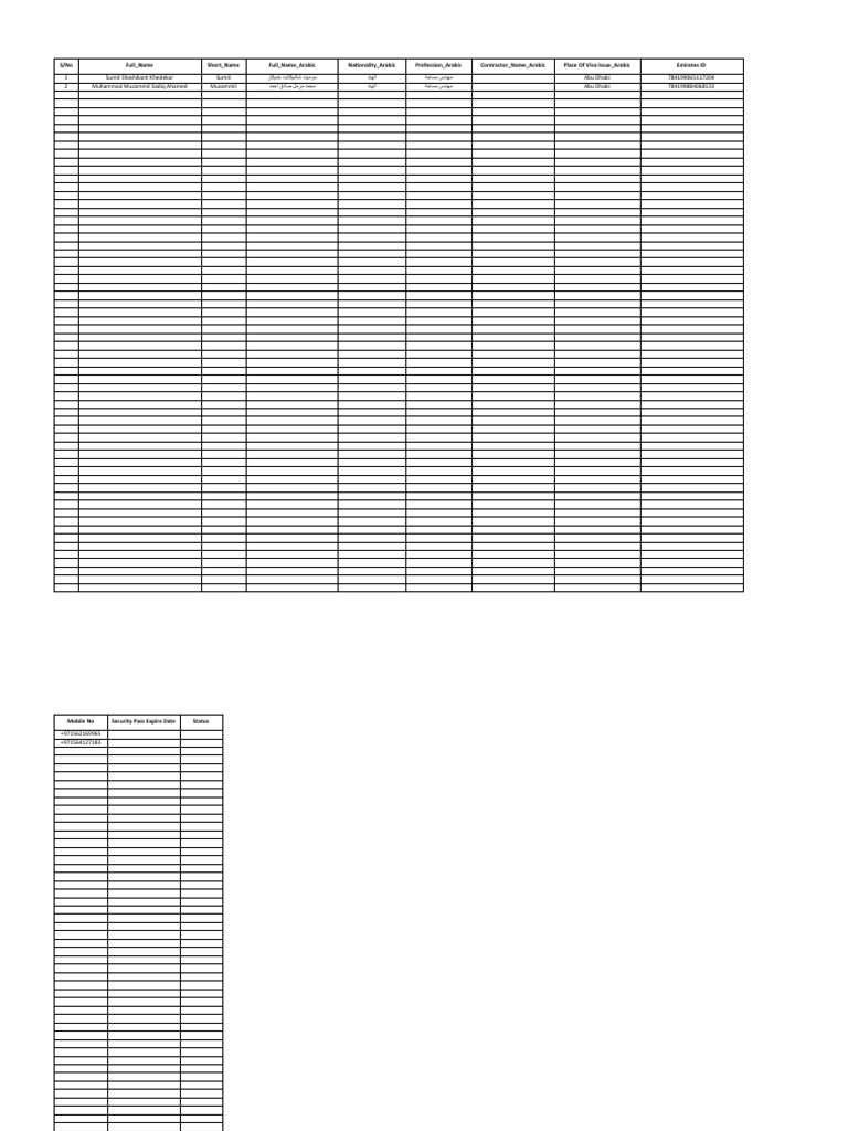 CICPA - Personnel (Sample) | PDF