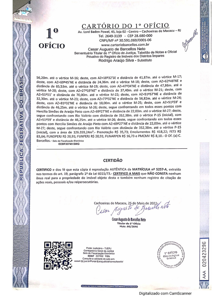 Cartório 1 Oficio - Onus Real | PDF