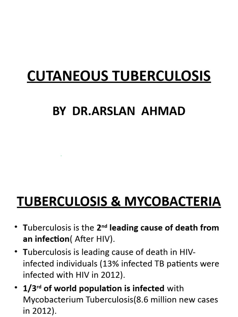 Cutaneous Tuberculosis | PDF | Social Science | Science & Mathematics